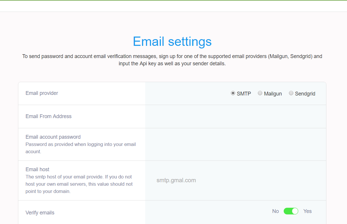 Configure Emails Configure Emails